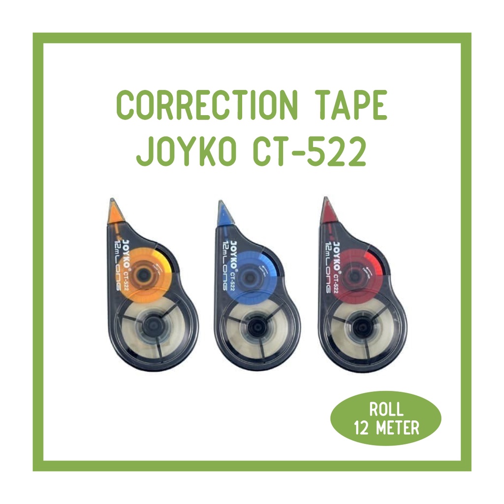 Jual Correction Tape JOYKO CT-522 Tip-X Roll 12 Meter | Shopee Indonesia