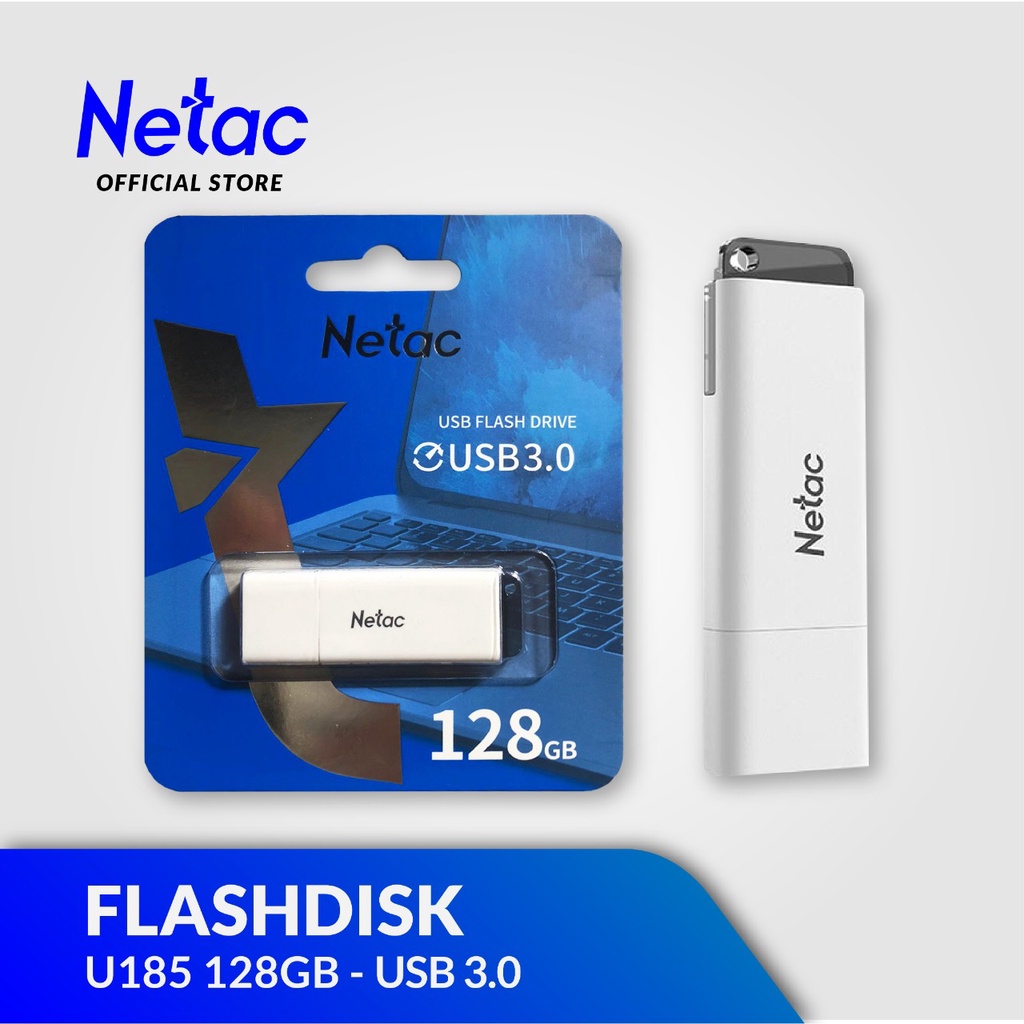 Jual Netac Flashdisk U185 128GB - USB3.0 with Red LED indicator ...