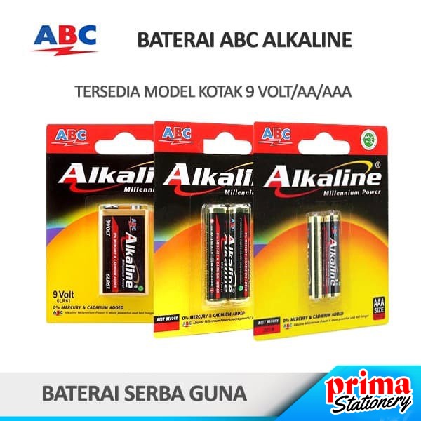 Jual Baterai ABC Alkaline Battery Kotak 9V / AA / AAA Serba Guna Original - AA PACK | Shopee ...