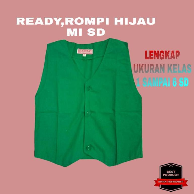Jual (PROMO PJI85) Rompi SD Hijau MI Lengkap Ukuran Kelas 1 sampai 6 SD ...