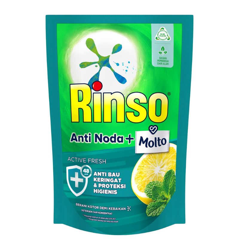 Jual Rinso Anti noda + MOLTO Active Fresh 700ml | Shopee Indonesia