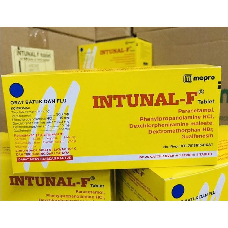 Jual Intunal-F Intunal Forte Box Batuk dan Flu isi 25 strip BOX ...