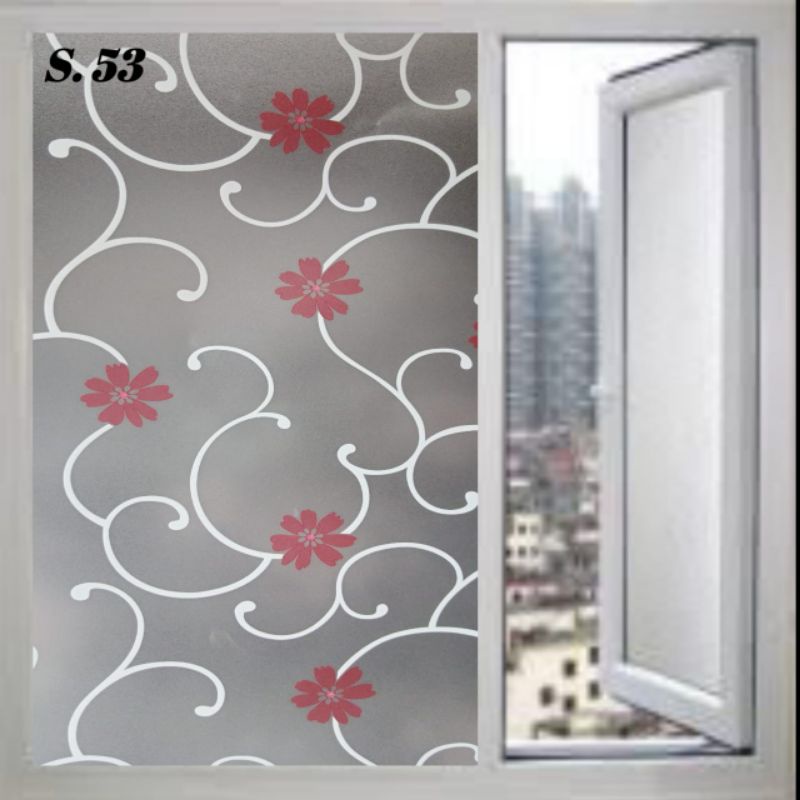 Jual sticker kaca / stiker kaca S53 LEBAR 90 CM DAN PANJANG 50 CM ...