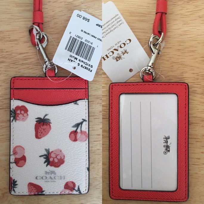 Jual COACH LANYARD CHALK FRUIT ORIGINAL NAME TAG CARD SDFD354154 ...