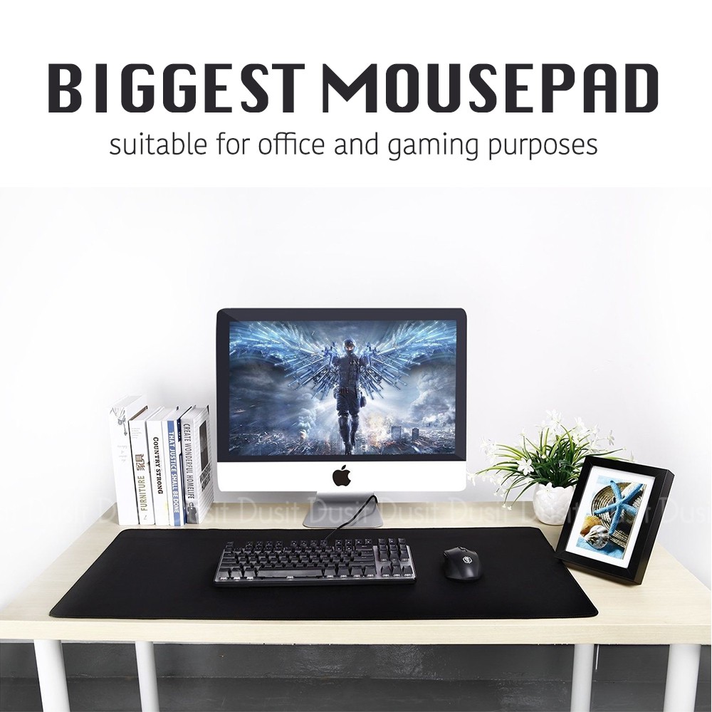 Jual [FREE ONGKIR] Jual Plain Black Mousepad Super besar Jumbo Mouse ...