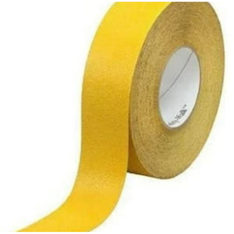 Jual Original 3M Safety Walk Tape yellow - Lakban Anti Slip Tangga - Anti Licin Lantai 5cm x 18 ...
