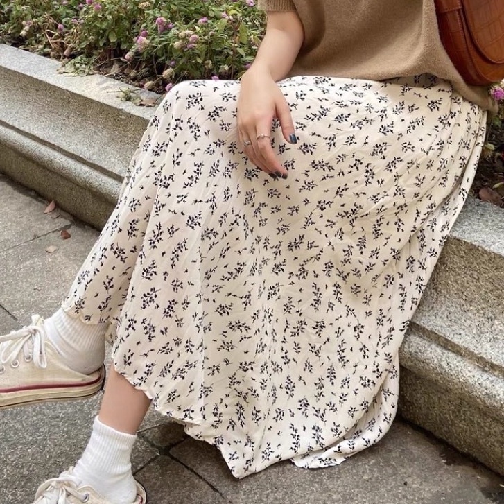 Jual ROK FLORAL SKIRT ROK BUNGA FLORAL SKIRT ROK MOTIF BUNGA KOREAN ...