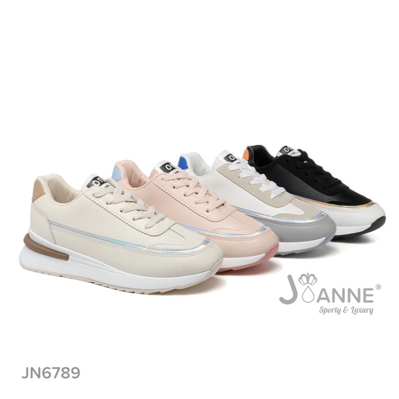 Jual [JOANNE] Sepatu Leather Sporty Sneakers Shoes JN6789 | Shopee ...