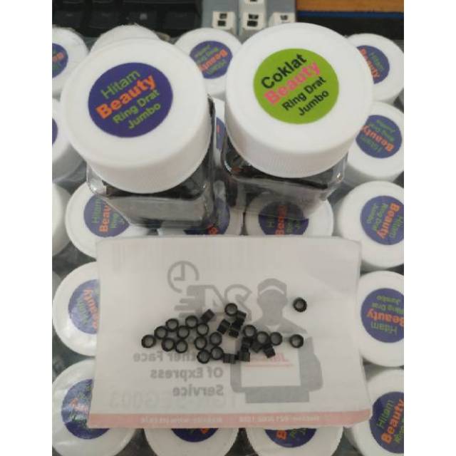 Jual ring jumbo beauty hitam rambut pot sedang ukuran botol 6.5cm x 3 ...