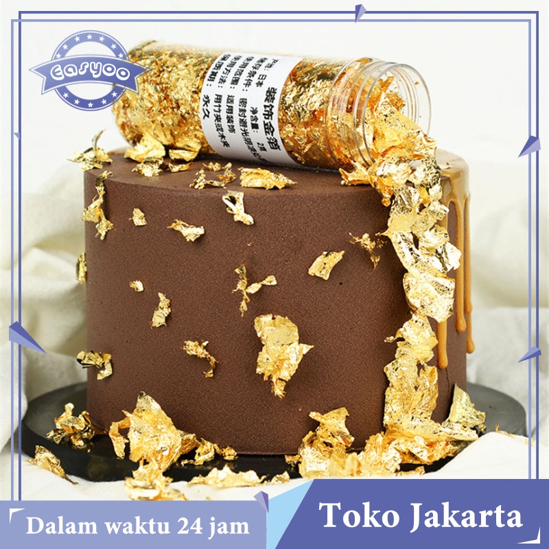 Jual Edible Gold Paper Sheet 2g Kertas Emas Bisa Dimakan Food Grade ...