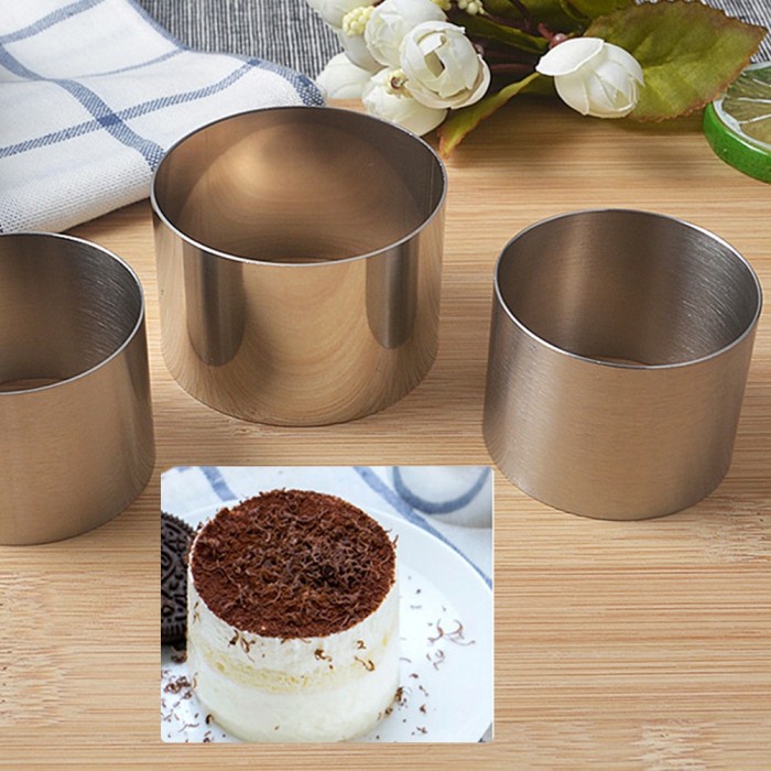 Jual 3 Size mousse cake ring mousse ring cookie cutter set 20cm, 15cm ...