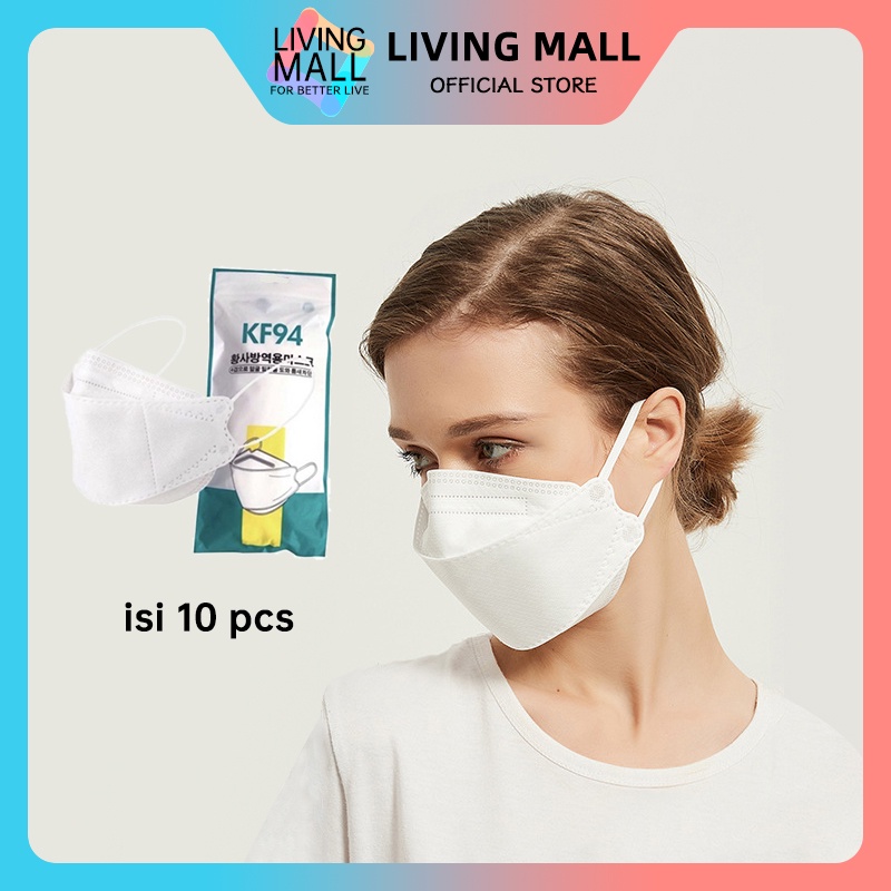 Jual 10Pcs Masker KF94 Putih 4Ply / Disposable Mask / Masker Korea ...