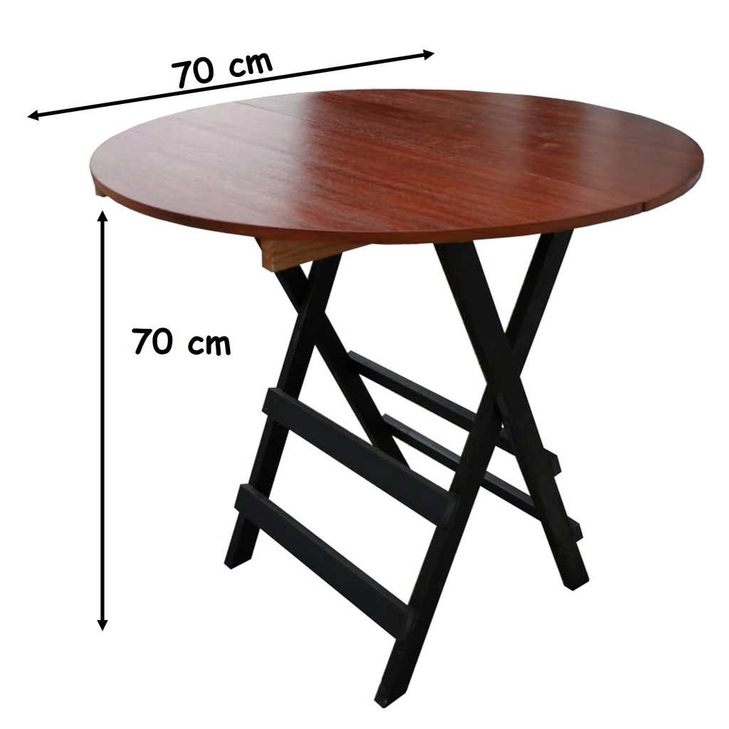 Jual Meja Bulat Lipat Diameter 70 cm Tinggi 50/70/75/80/90/100 cm ...