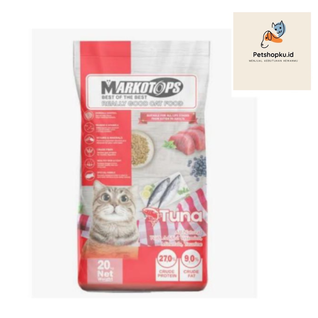 Jual Markotops Tuna 20kg Makanan Pakan Kucing Cat Food (Bisa JNE ...