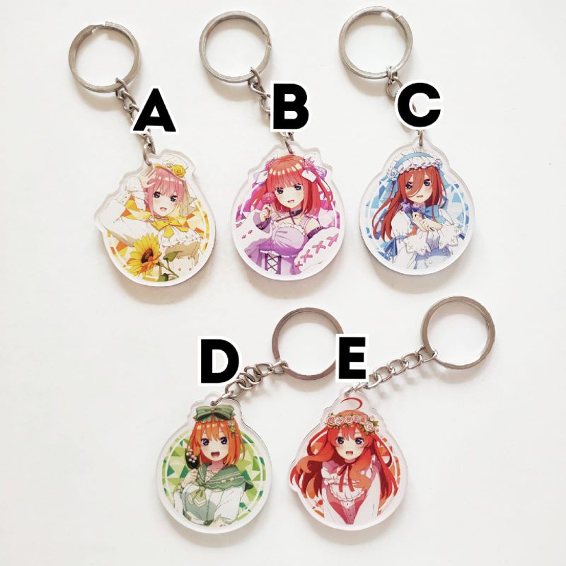 Jual Keychain Anime Gotoubun no Hanayome 4 Ichika Nino Miku Yotsuba ...