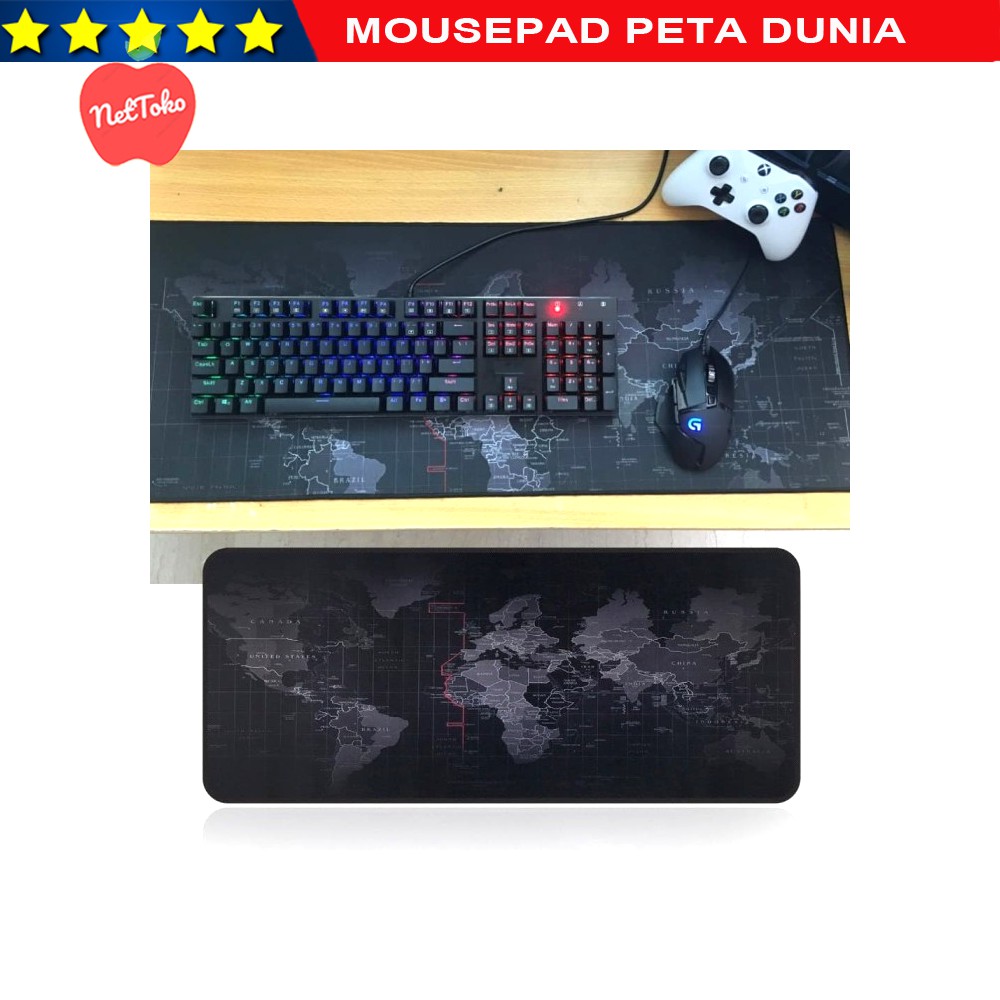 Jual Mousepad Peta Dunia Mouse Pad Gaming Desk Mat Panjang | Shopee ...