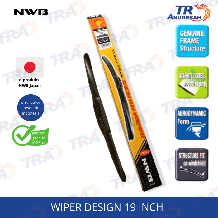 Jual Wiper Blade Depan DESIGN NWB 19 inch | Shopee Indonesia