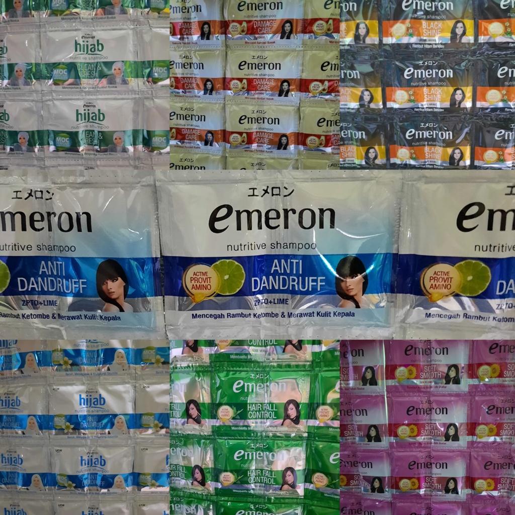 Jual EMERON SHAMPOO SACHET 10 ML ISI 12 PCS | Shopee Indonesia
