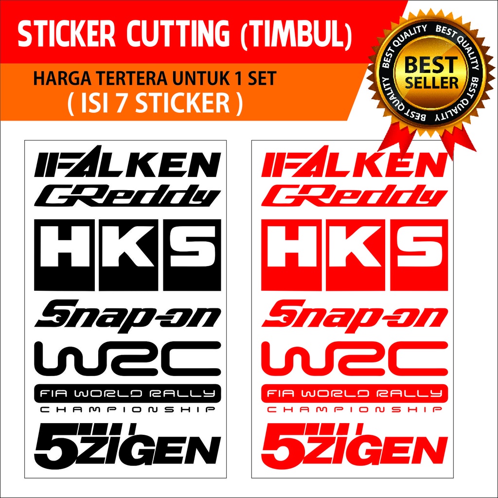Jual STICKER CUTTING LOGO STIKER FALKEN HKS GREDDY WRC | Shopee Indonesia