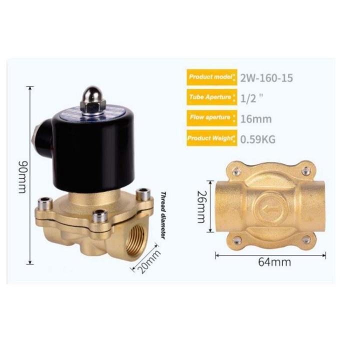 Jual Selenoid Valve Air Otomatis Valve Dn15 1/2 Inch | Shopee Indonesia