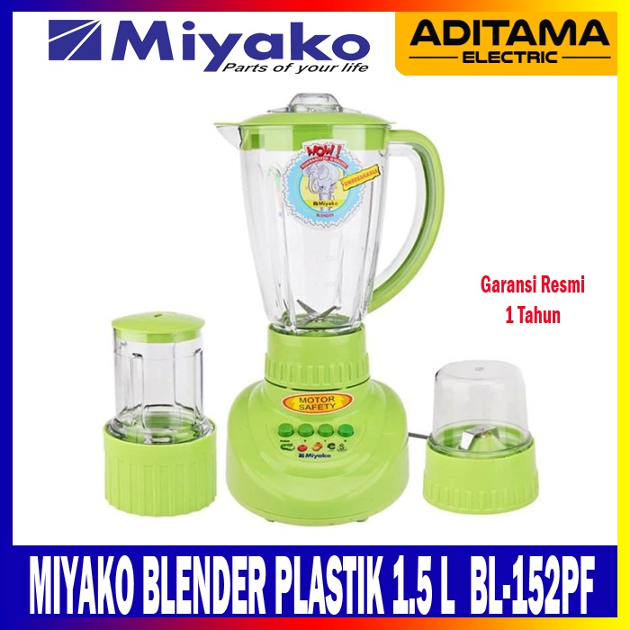 Jual MIYAKO BLENDER PLASTIK 3in1 BL-152PF/AP/ BLENDER MIYAKO 1.5L BL ...