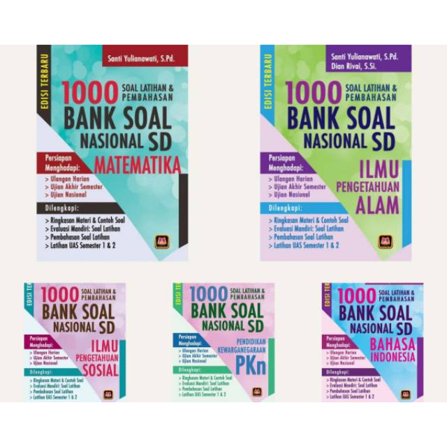 Jual BANK SOAL NASIONAL SD MATEMATIKA BHS INDONESIA IPA PPKN 1000 Soal ...