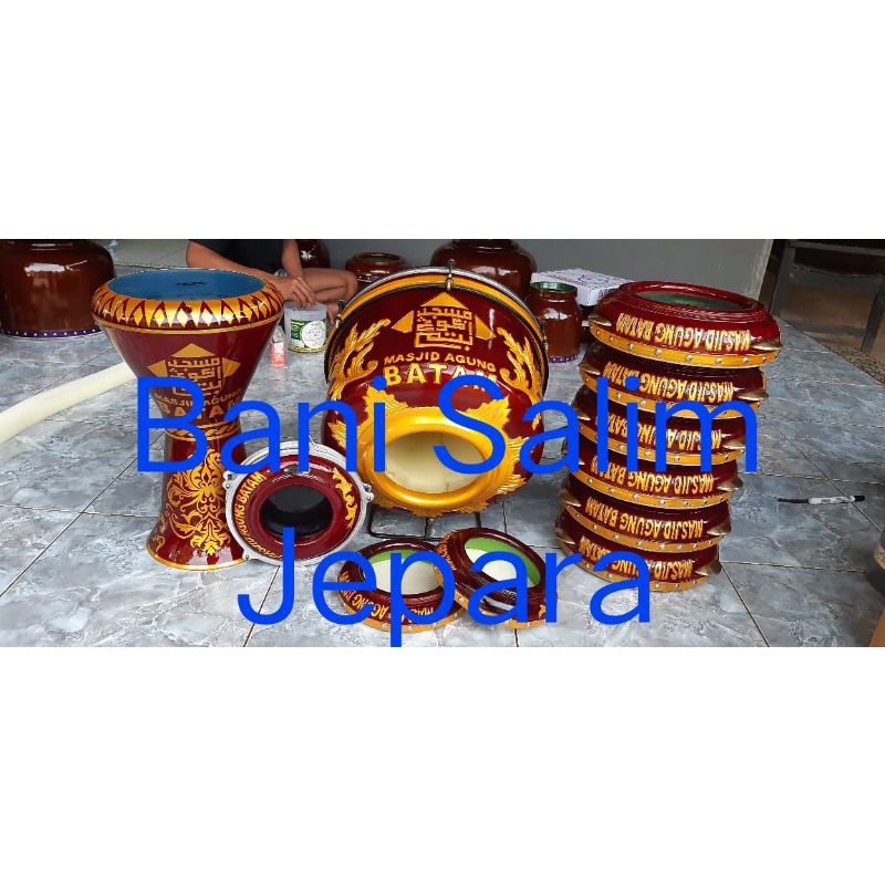 Jual Alat Hadroh Rebana Satu Set Ukir Bergaransi Asli Jepara | Shopee ...