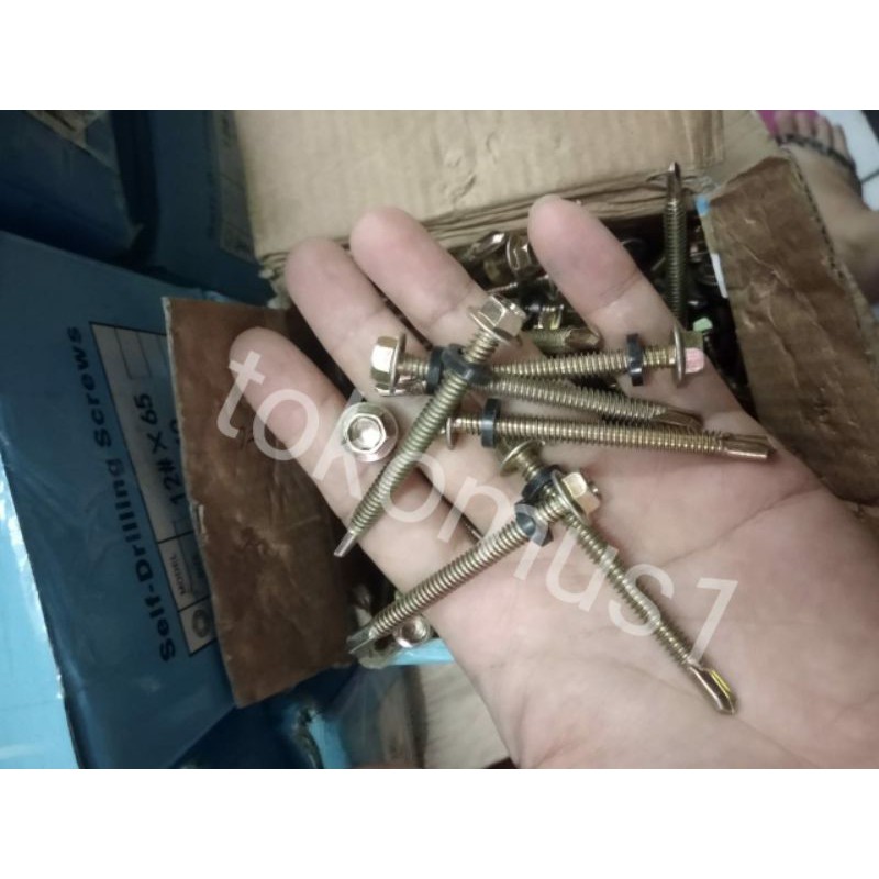 Jual Baut Roofing /Sekrup Baja Ringan/Baut Rumping PCS | Shopee Indonesia