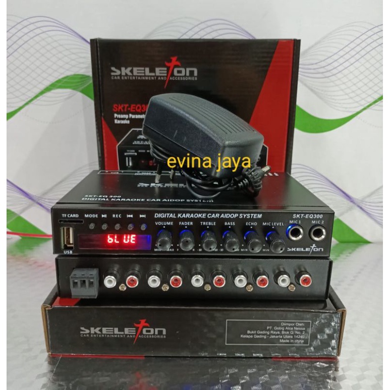 Jual parametrik preamp SKELETON SKT-EQ300 bonus adaptor 12 volt siap pakai | Shopee Indonesia