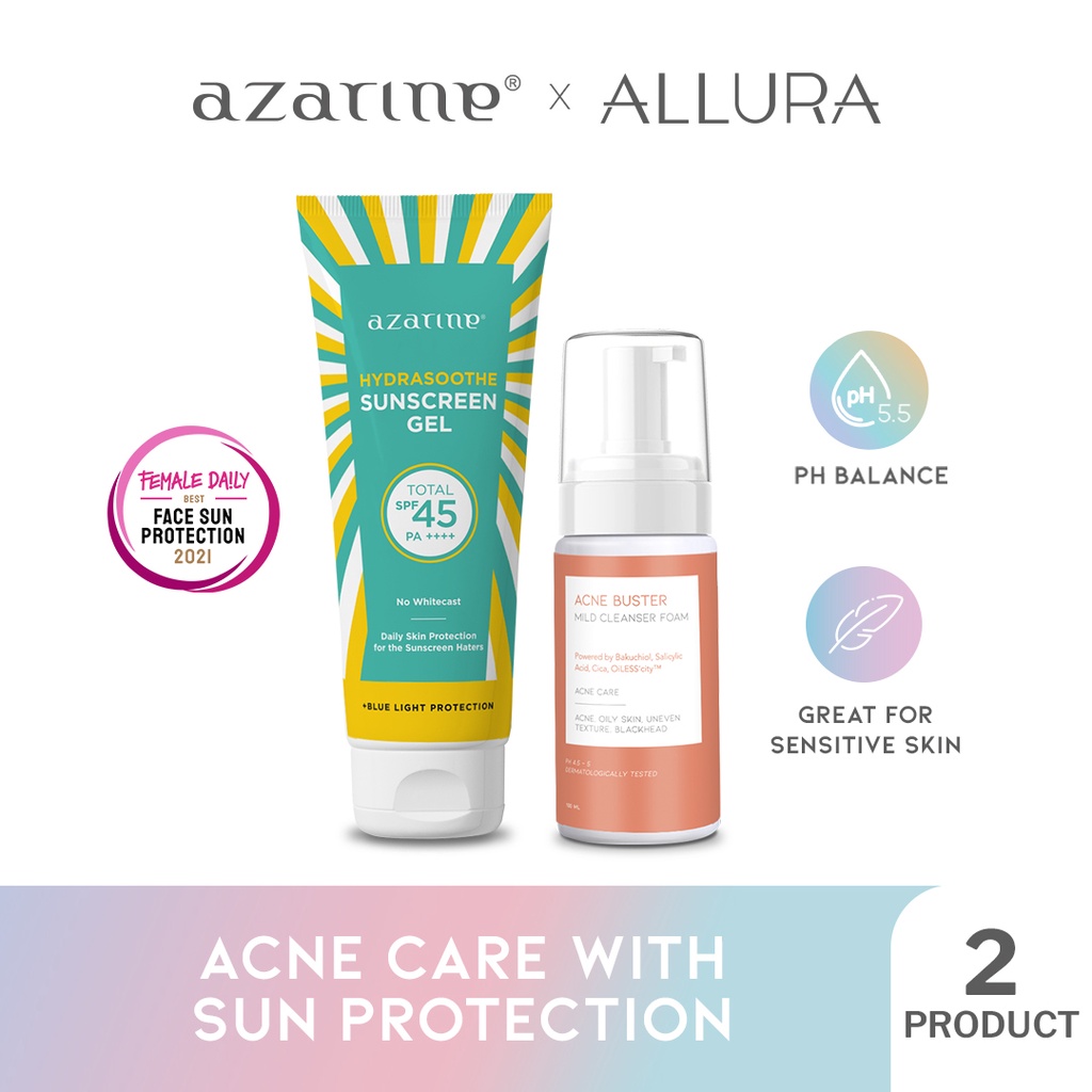 Jual Allura x Azarine Acne Care with Sun Protection | Shopee Indonesia