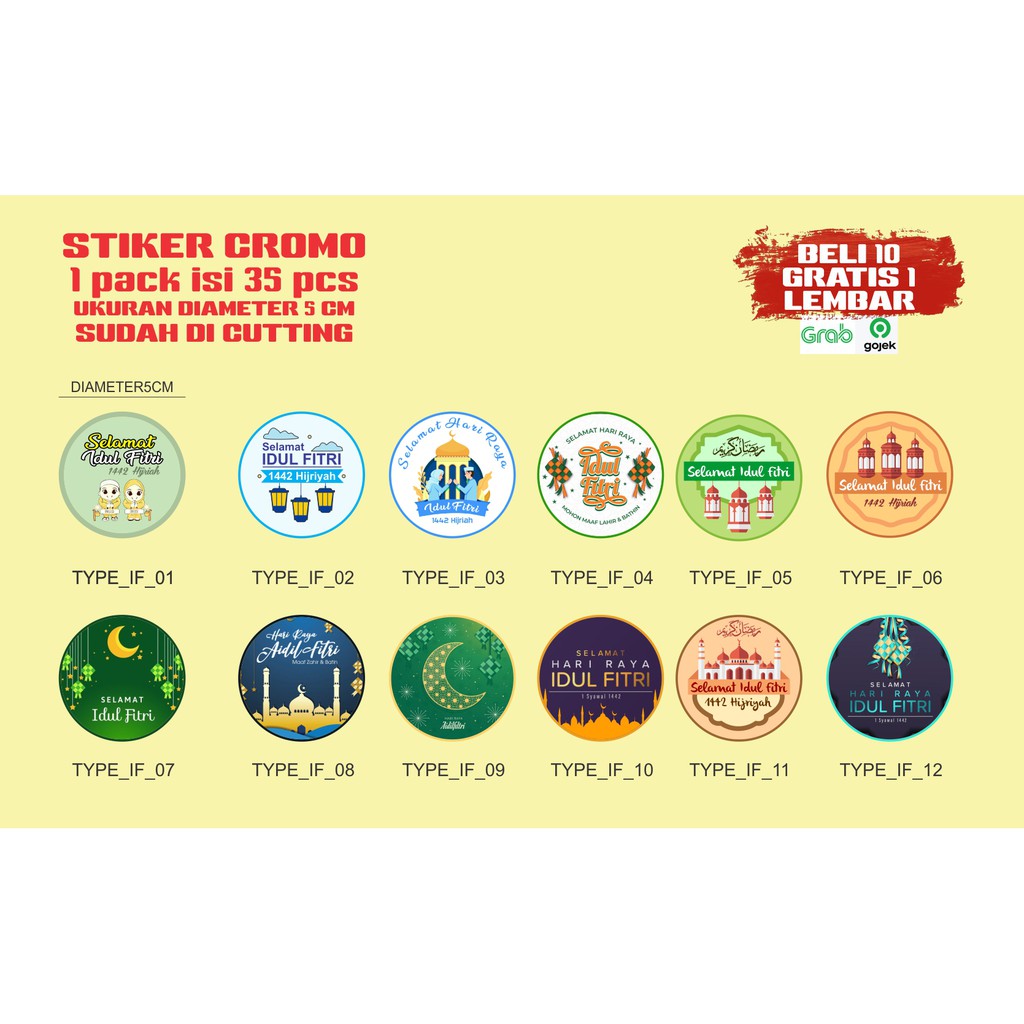Jual Stiker Label Ucapan Idul Fitri, Stiker Parcel, Stiker Hamper ...
