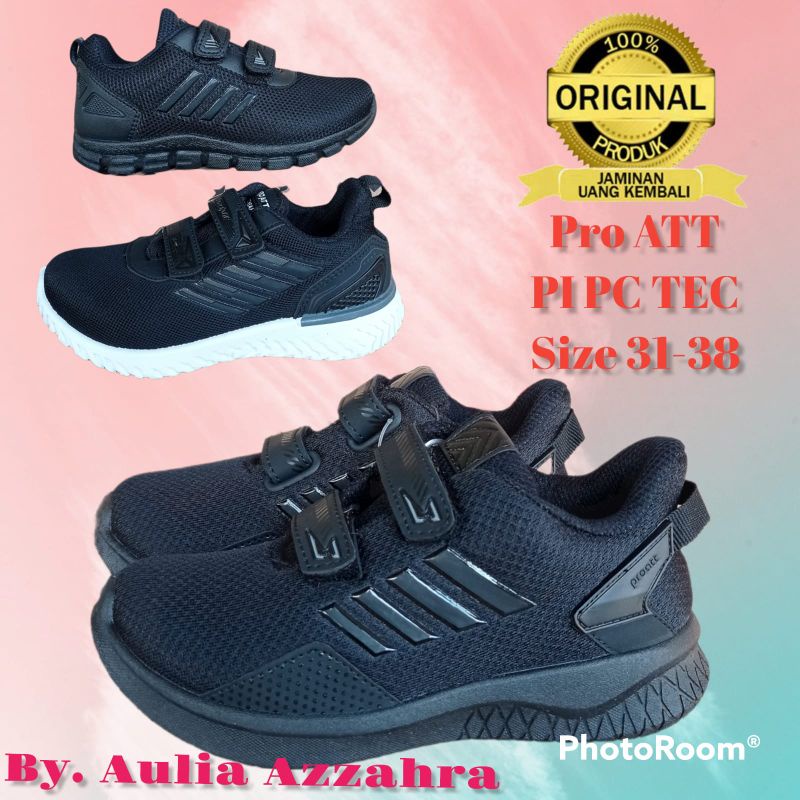 Jual ORIGINAL Sepatu Sekolah sekolah Pro ATT HZ 525 / Sepatu Sekolah Anak TK SD SMP Hitam ...
