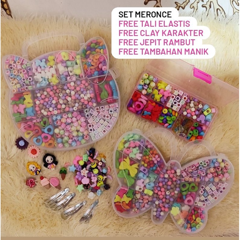 Jual mainan edukasi meronce / set meronce anak / manik anak / set ...