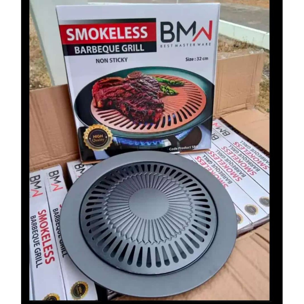 Jual Smokeles Indoor Barberque Grill BMW / Pangggangan Bulat | Shopee ...