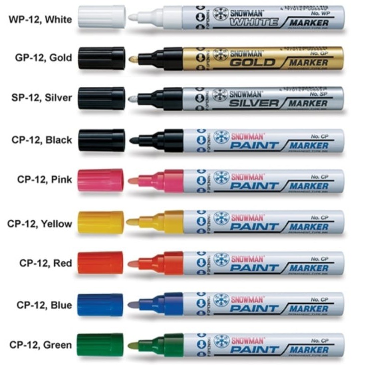 Jual Spidol Cat Permanent SNOWMAN Paint Marker per PCS | Shopee Indonesia