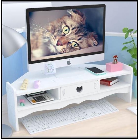 Jual Meja Laptop Komputer Serbaguna Rak Tv Portable Minimalis Ada Laci ...