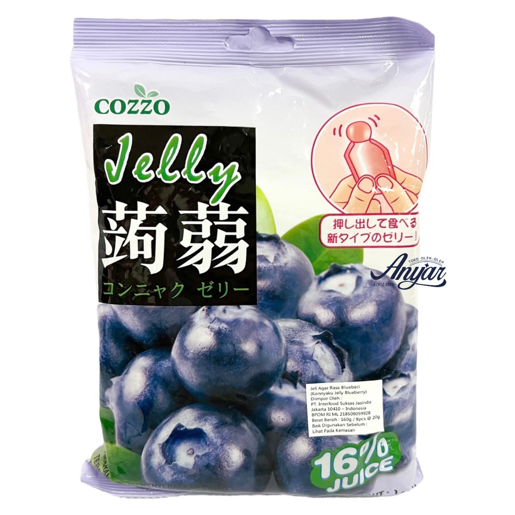 Jual Jelly Agar Hisap Blueberry Cozzo 160gr / 8pcs | Shopee Indonesia