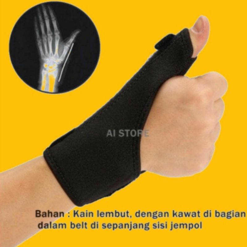 Jual Thumb Splint Wrist Band De Quervain Support Fingger Hand Jempol ...