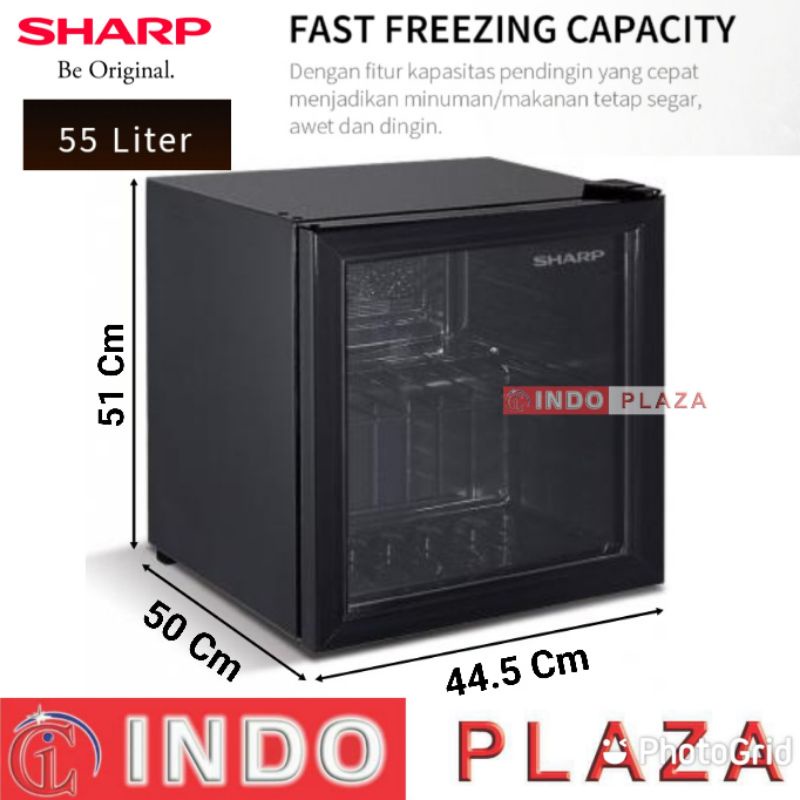 Jual SHOWCASE MINI SHARP SCH-50X-FS 55 Liter | Shopee Indonesia