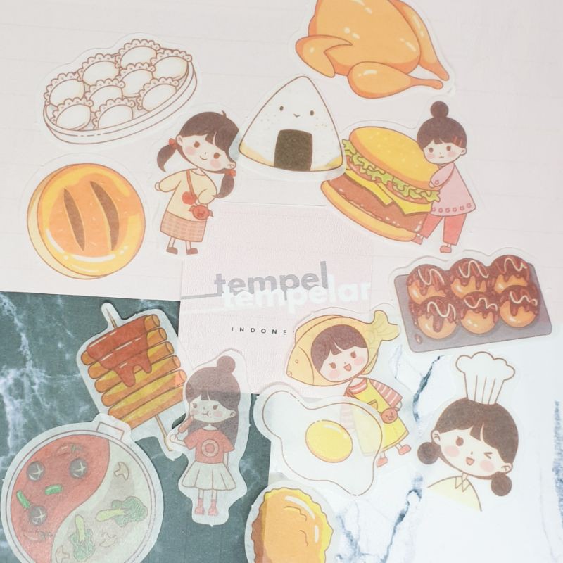 Jual Yummy Food Sticker Aesthetic Cute (Stiker Deco Lucu Murah ...