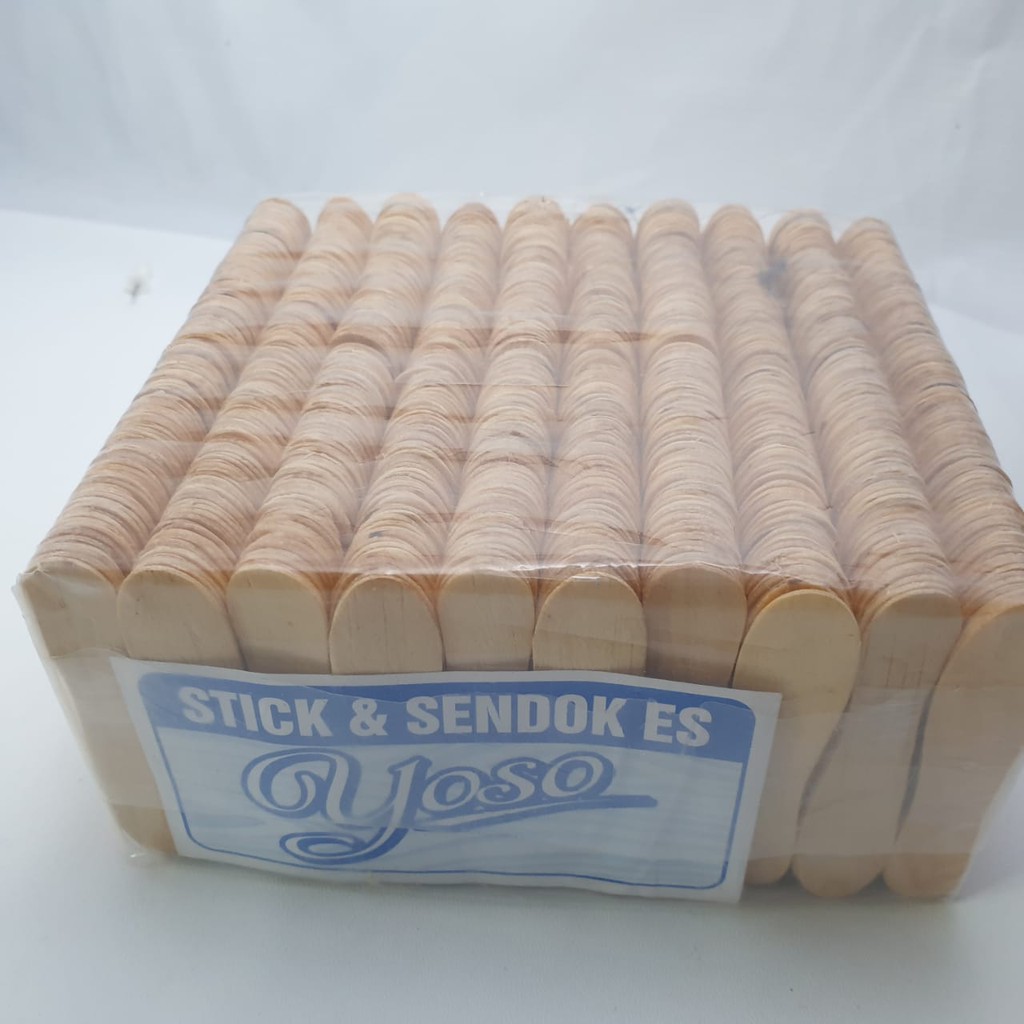 Jual Stik sendok es krim kayu pendek ringan stick ice cream | Shopee ...
