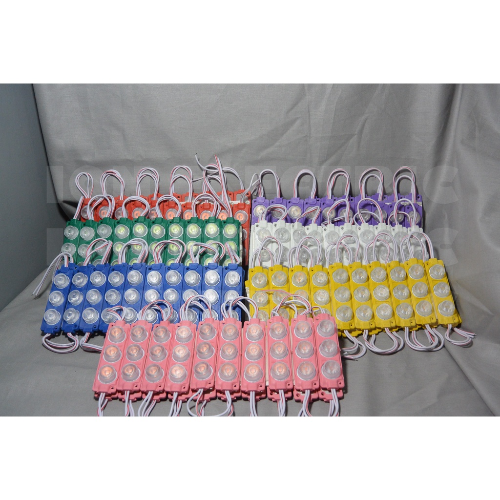 Jual Lampu Module LED 3 Mata Bulat Besar Warna 3 Watt DC 24 Volt ...
