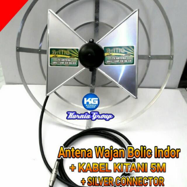 Jual ANTENA WAJAN BOLIC INDOR + KABEL KITANI 5M JECK / UHF TV BOLIC ...