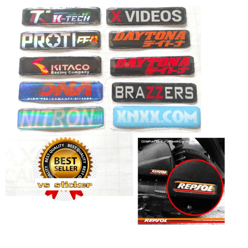 Jual EMBLEM TIMBUL LOGO ESP DAYTONA BRAZZERS PROTI FFR MOTOR HONDA BEAT ...