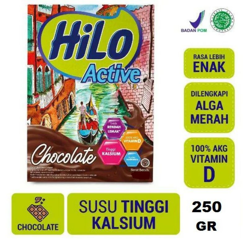 Jual HiLo Active Chocolate 250gr - Susu Tinggi Kalsium Rasa Lebih Enak ...