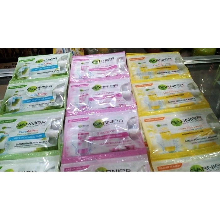 Jual Garnier Sabun Wajah Foam || Cream Sachet - 9ml | Shopee Indonesia