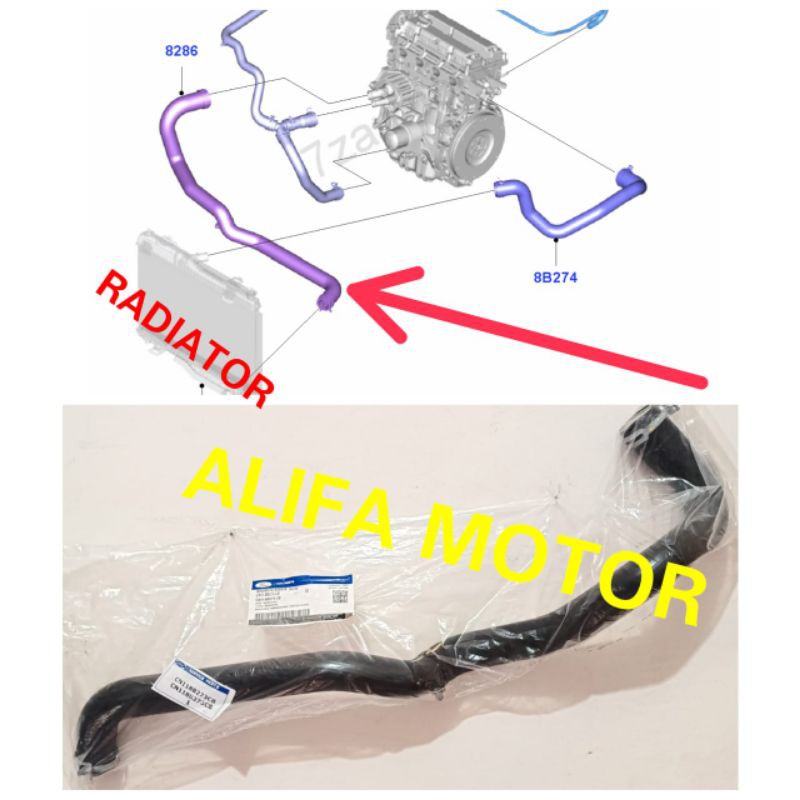 Jual Selang Radiator Bawah Ford Ecosport All Type Trend Titanium ...