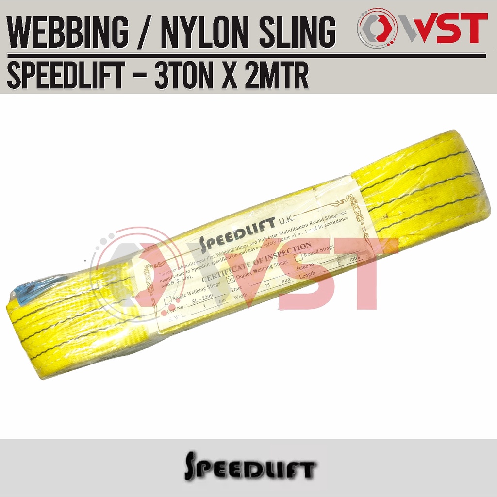 Jual Speedlift Webbing Sling 3ton x 2meter / Nylon Seling 3 Ton 2 Meter ...