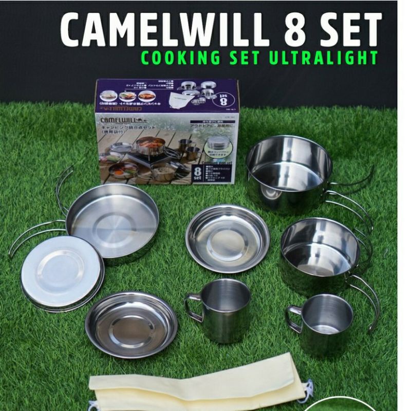 Jual Nesting camping Camelwill Sola isi 8 - cooking set - panci camping ...