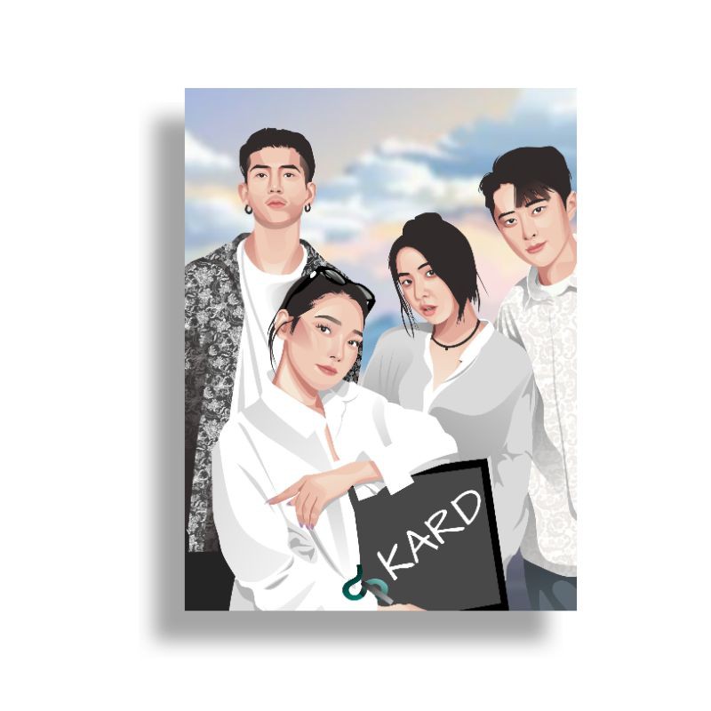 Jual Family Potrait/ Vector Art/ Vector potrait vector foto keluarga ...